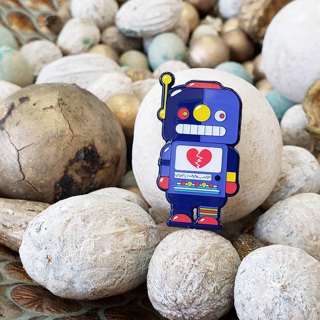 Rêve the Robot Enamel Pin – The Dancing Tiger
